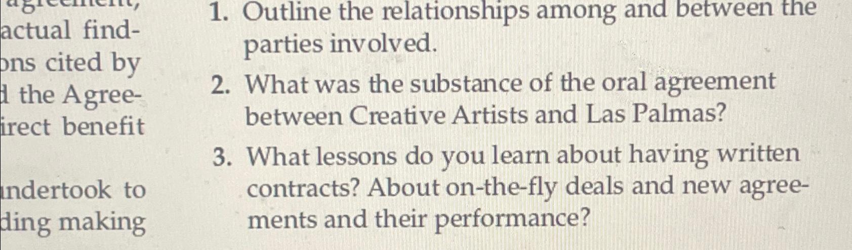 Solved Outline the relationships among and between the | Chegg.com