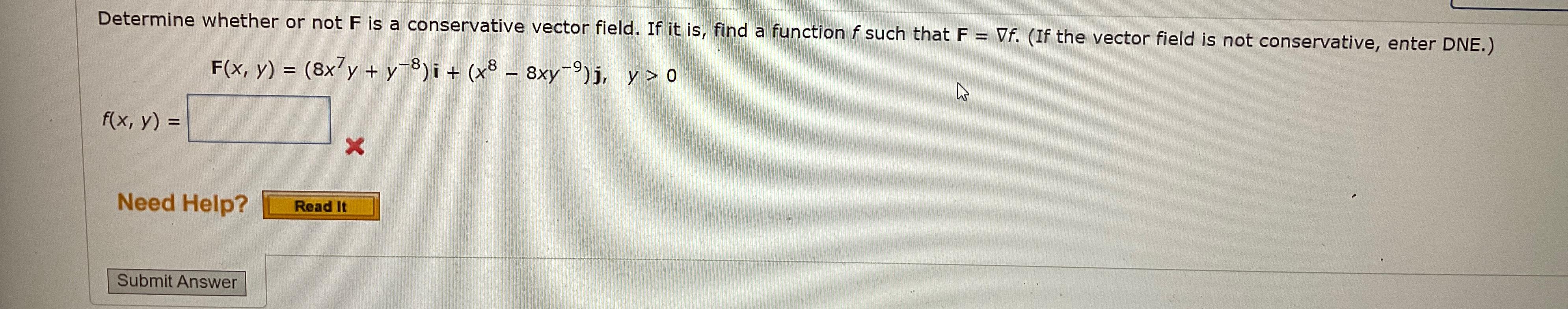 Solved Determine whether or not F ﻿is a conservative vector | Chegg.com