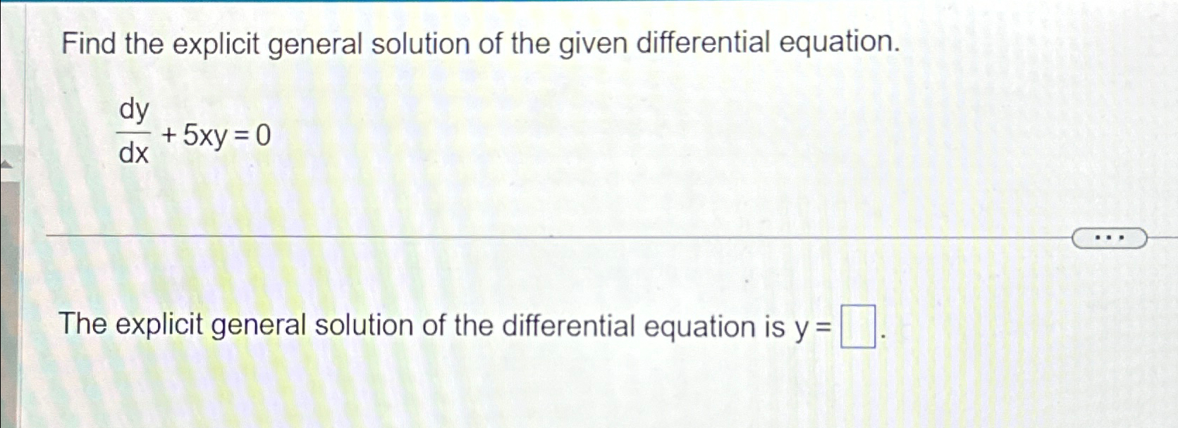 Solved Find the explicit general solution of the given | Chegg.com
