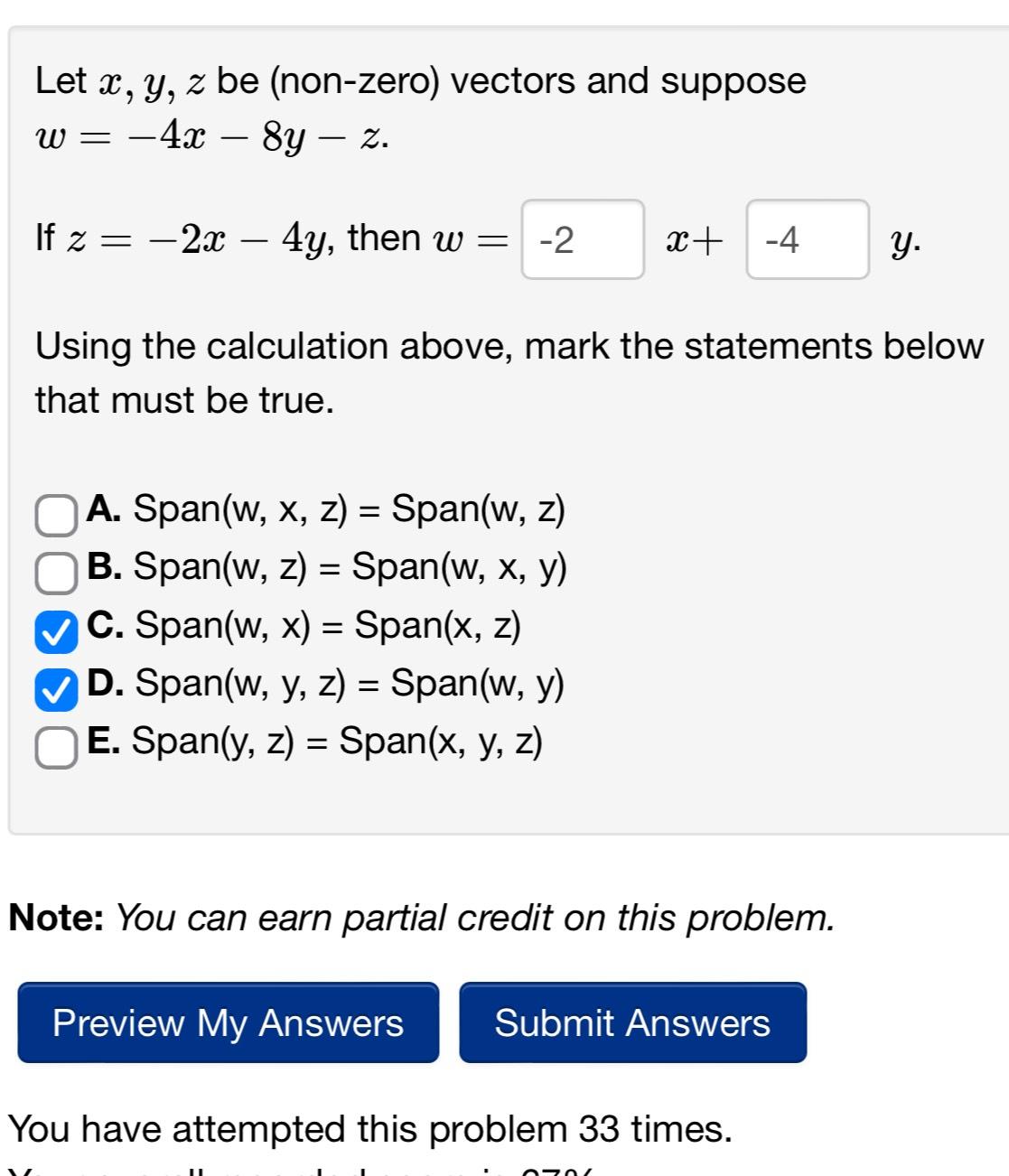 Solved Let x,y,z ﻿be (non-zero) ﻿vectors and suppose | Chegg.com