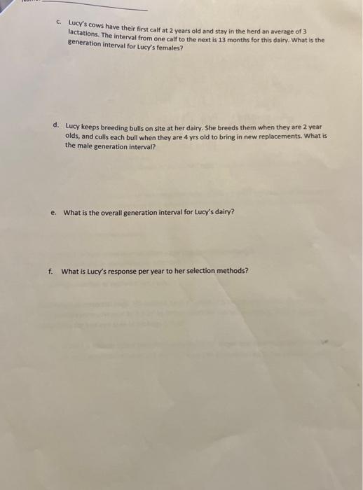Solved Optional Homework-Response to Selection ANSC 3319 The | Chegg.com