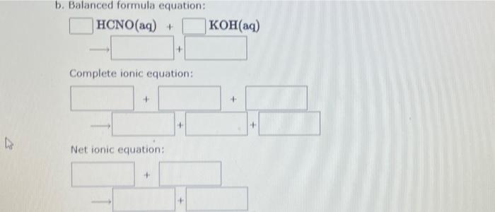 Solved a Balanced formula equation: HNO3(aq) + NI(OH), (*) + | Chegg.com