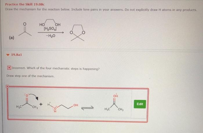 Solved Practice the Skill 19.08 Draw the mechanism for the | Chegg.com