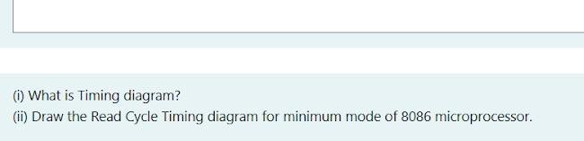 Solved 0 What is Timing diagram? (ii) Draw the Read Cycle | Chegg.com