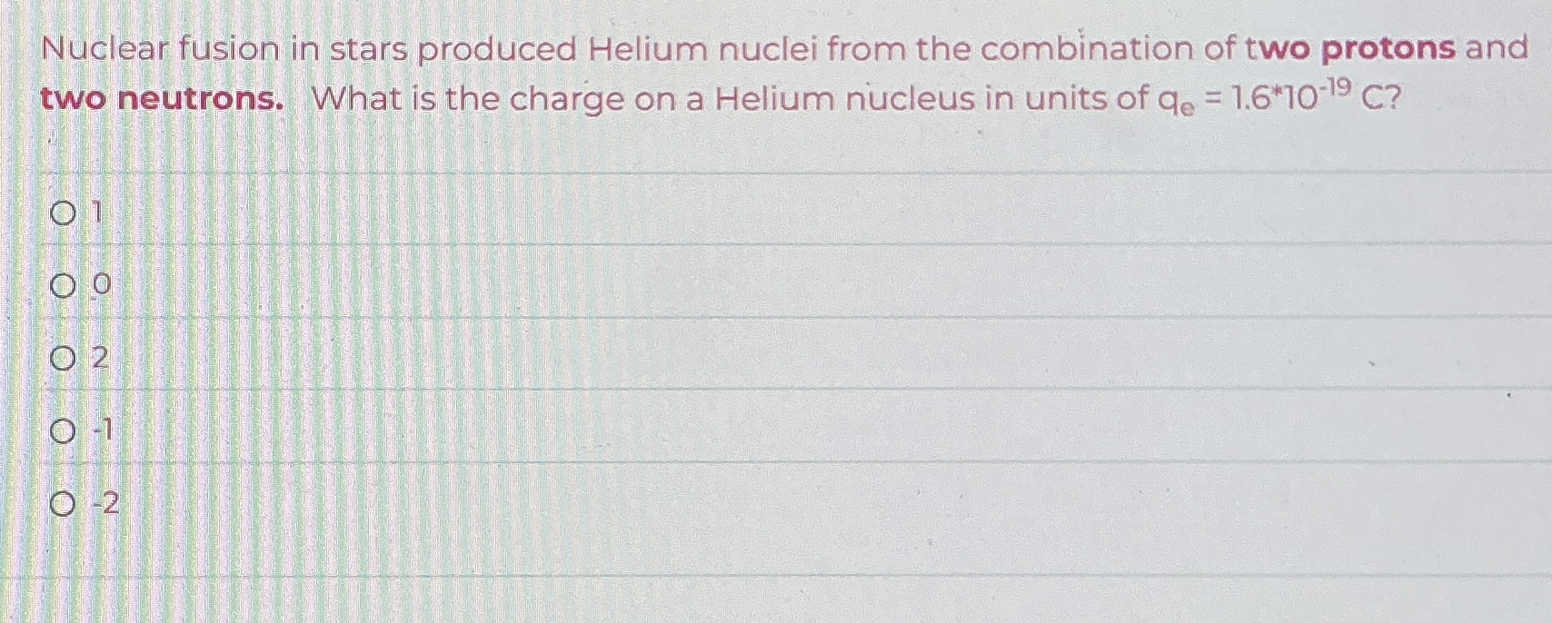 Nuclear fusion in stars produced Helium nuclei from | Chegg.com