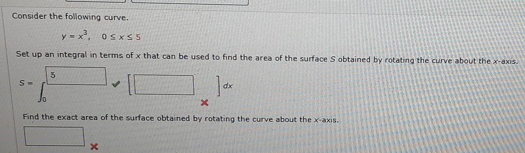 Solved Consider the following curve. y = x3, 0 | Chegg.com