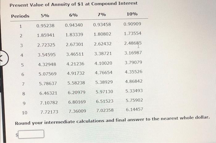Solved Use the following tables to calculate the present | Chegg.com