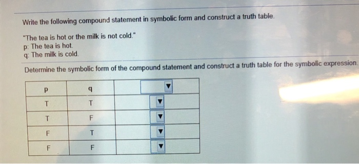 Solved Write the following compound statement in symbolic | Chegg.com