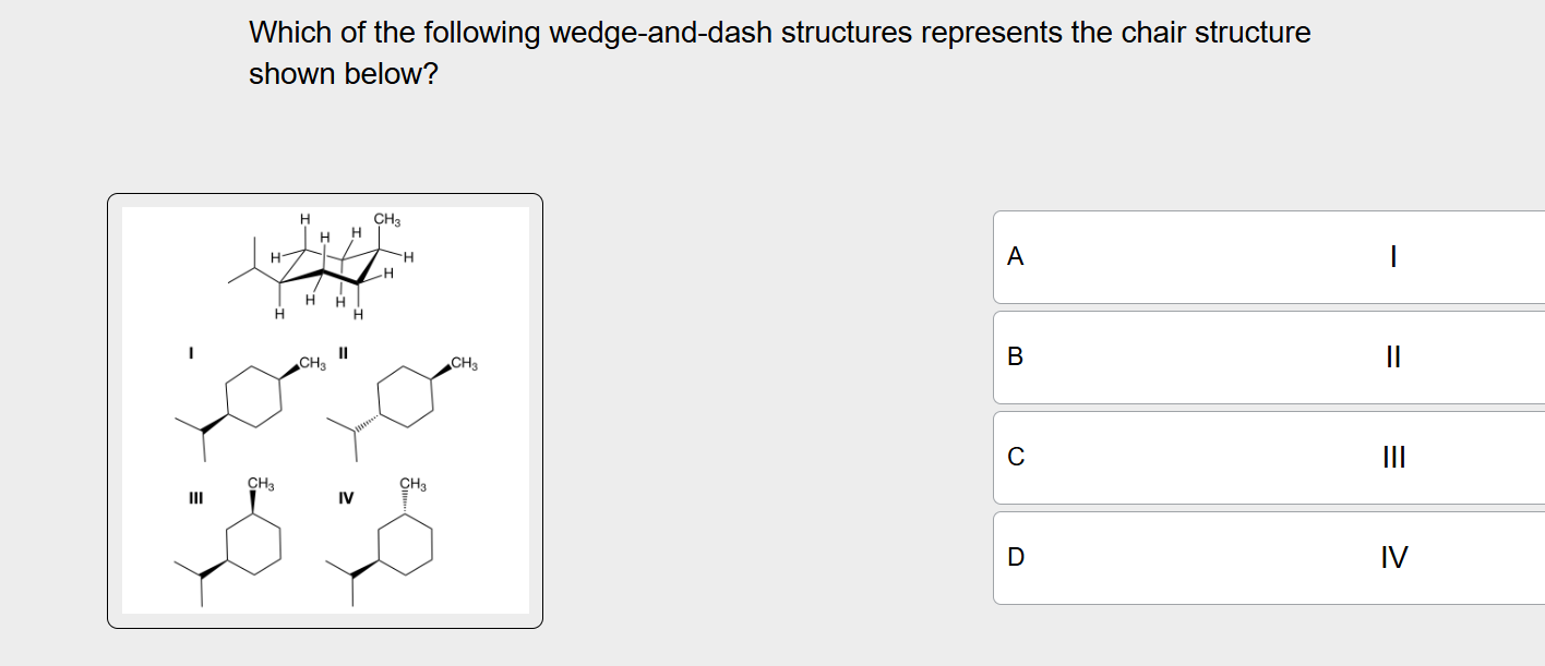 Solved Which of the following wedge-and-dash structures | Chegg.com