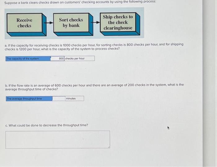 Solved a. If the capacity for receiving checks is 1000 | Chegg.com