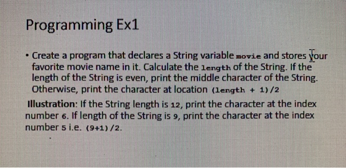 Solved Programming Ex1 • Create a program that declares a | Chegg.com
