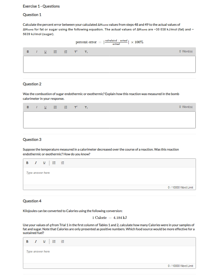 Solved Exercise 1- ﻿QuestionsQuestion 1Calculate the percent | Chegg.com