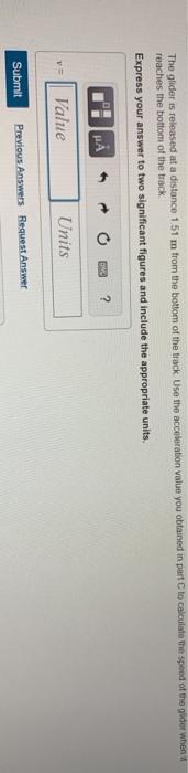 In your physics lab you release a small glider from | Chegg.com