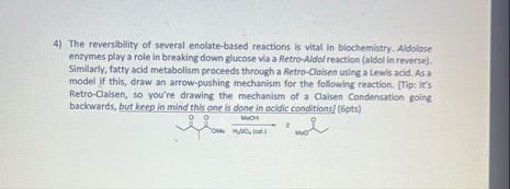 Solved The reversibility of several enolate-based reactions | Chegg.com