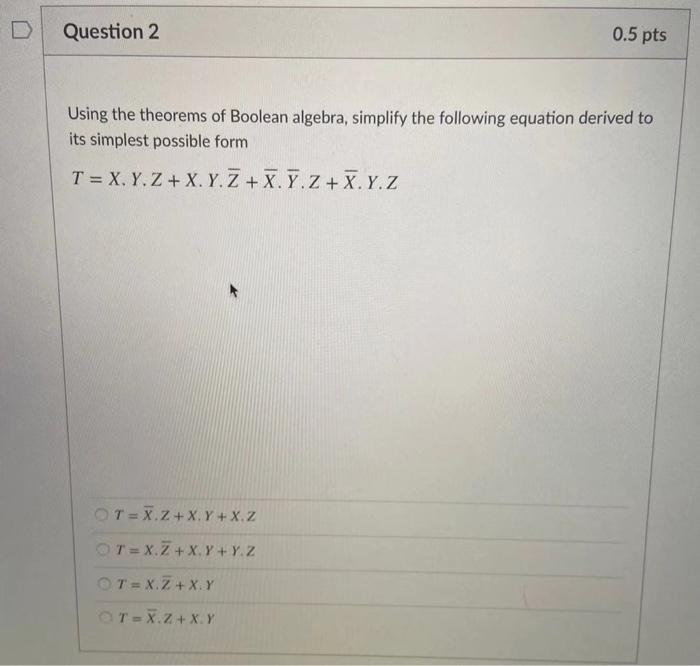 Solved Question 1 A Three Input Single Output Logic Unit