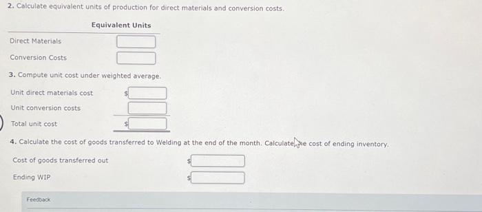 Solved 1. Prepare a physical flow schedule.Weighted Average | Chegg.com