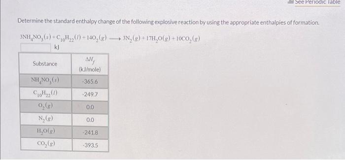 Solved Determine the standard enthalpy change of the | Chegg.com
