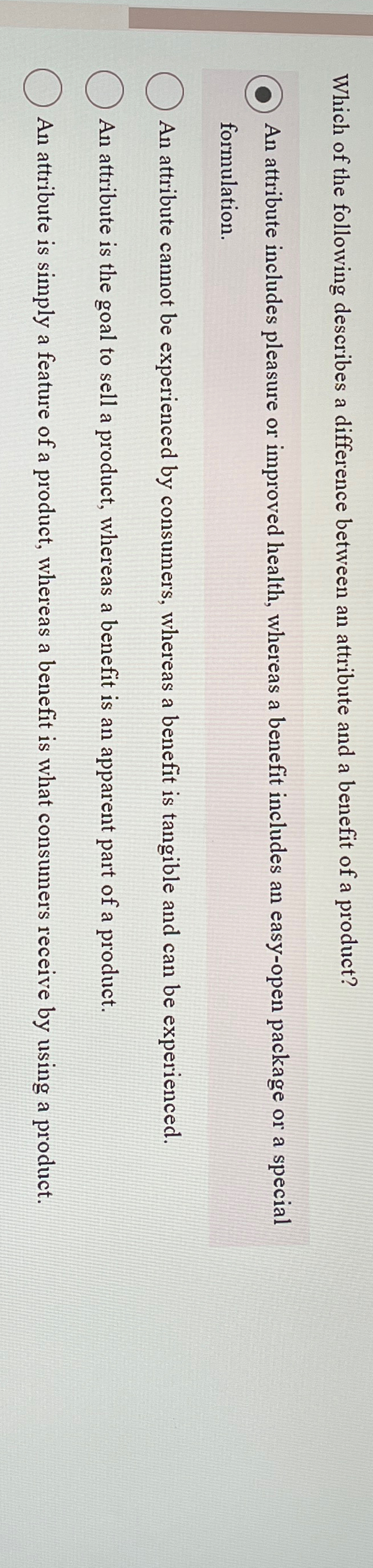 Solved Which of the following describes a difference between | Chegg.com