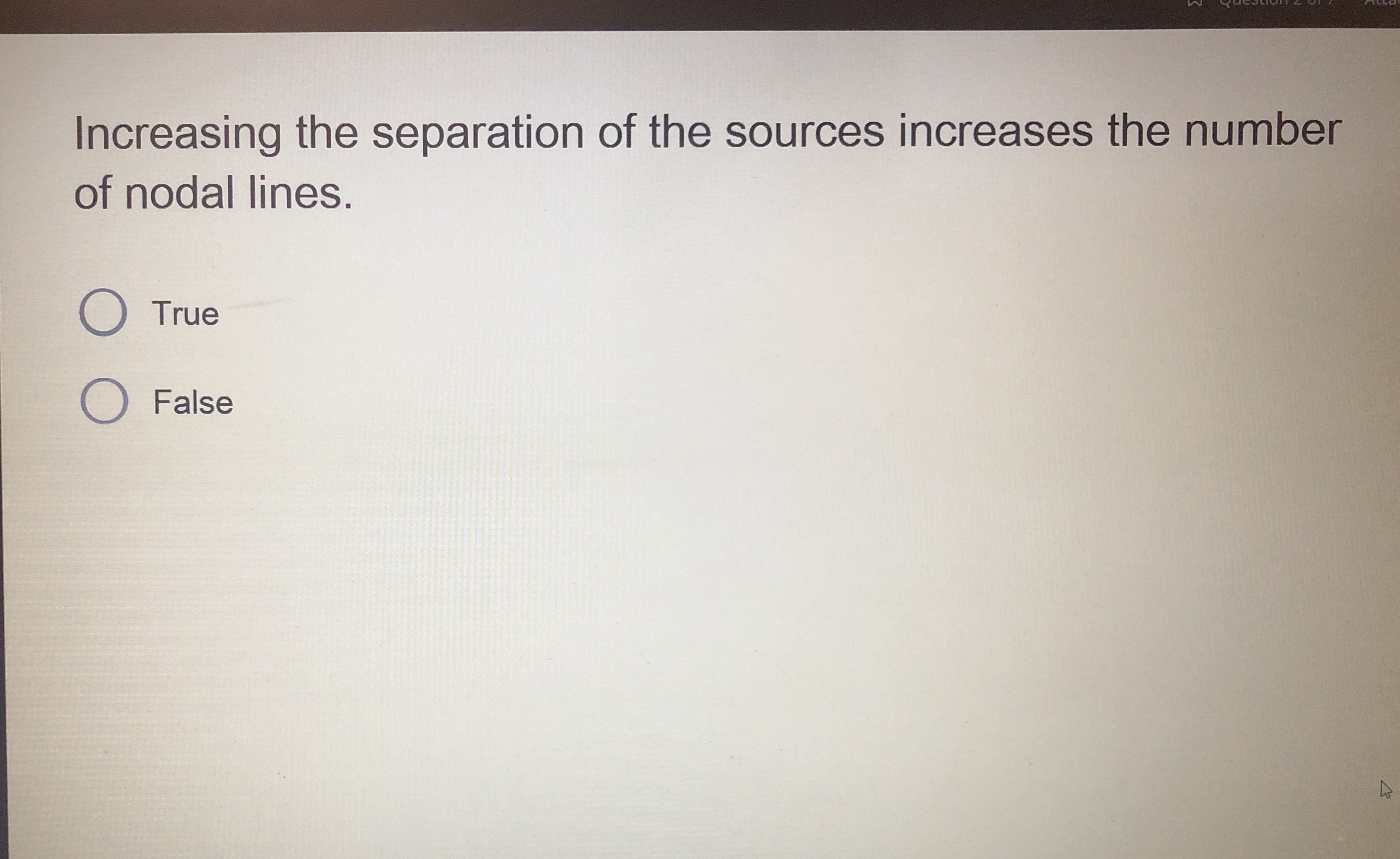 Solved Increasing the separation of the sources increases | Chegg.com