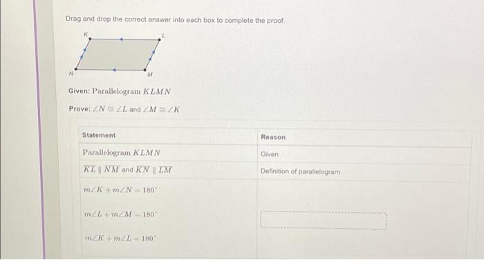 Solved Drag and drop the correct answer into each box to | Chegg.com