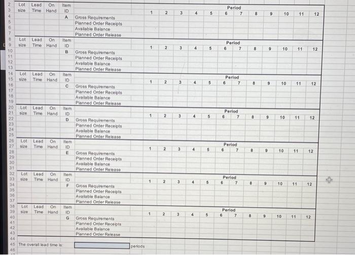 Solved Use the following data and the MRP Worksheet.xlsx | Chegg.com
