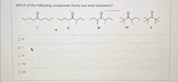 Solved Which of the following compounds forms two enol | Chegg.com