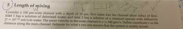 Solved 3 Diffusion Constant Consider The Stokes Einstein 0616