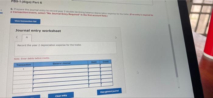 Solved 7 Parto Required information PB9-1 (Algo) Computing | Chegg.com