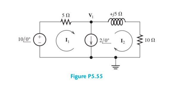 Solved P5.58. Solve for the mesh currents shown in Figure | Chegg.com