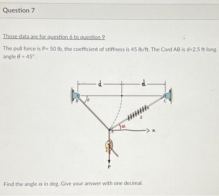Solved Those data are for question 6 to question 9 The pull | Chegg.com