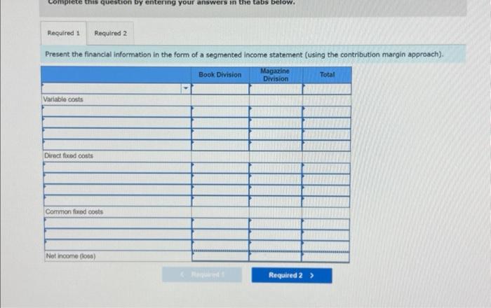 Solved Present the financial information in the form of a | Chegg.com