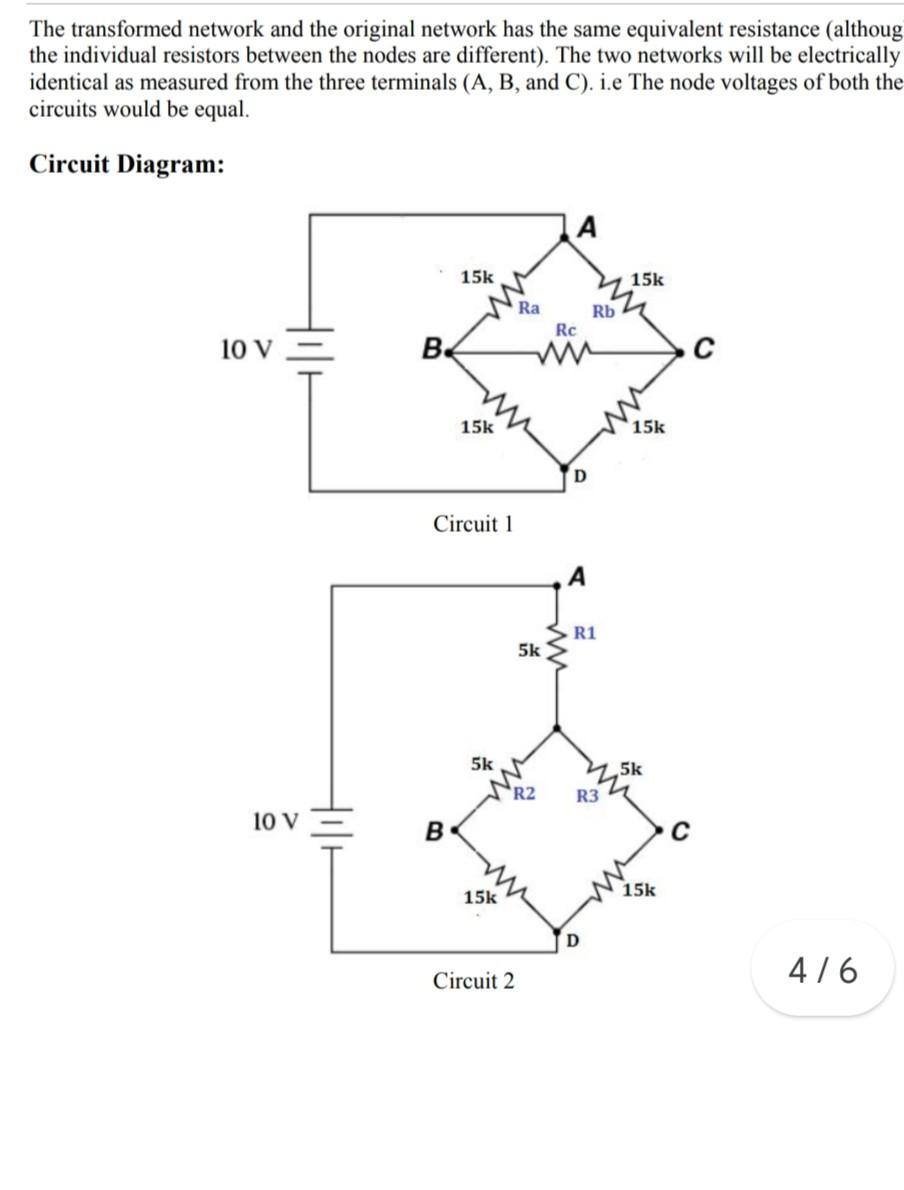 Solved Lab 5: Delta-Wye Conversion Objectives: 1. To perform | Chegg.com
