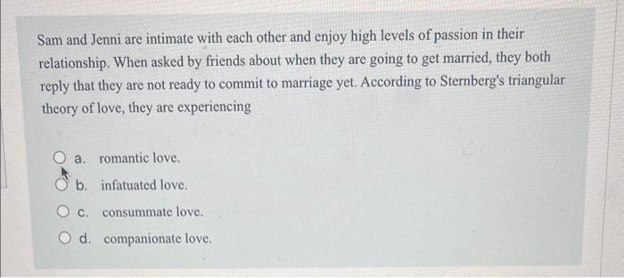 Solved Sam and Jenni are intimate with each other and enjoy | Chegg.com