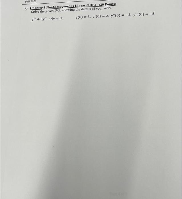 Solved 9 Chapter 3 Nonhomogeneous Linear Odes 20 Points