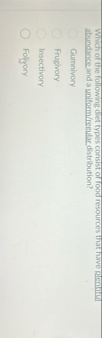 Solved Which of the following diet types consist of food | Chegg.com