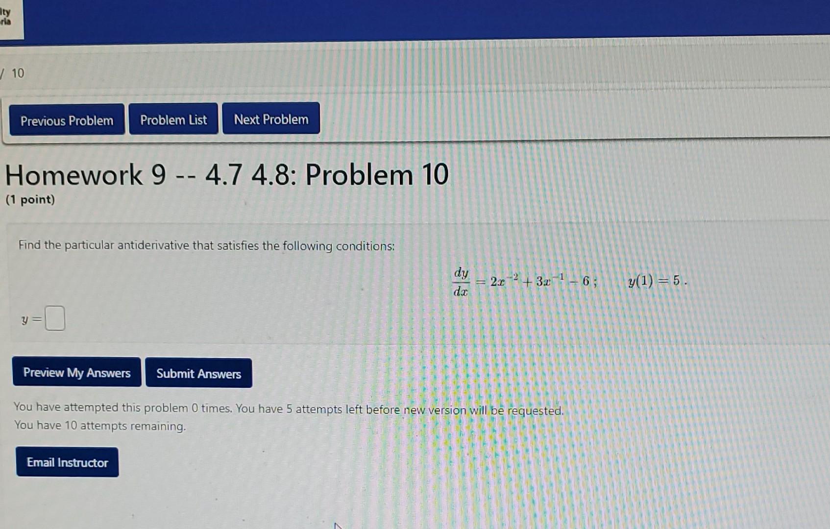 Solved 9 Previous Problem Problem List Next Problem Homework | Chegg.com Solved 9 Previous Problem Problem List Next Problem Homework | Chegg.com