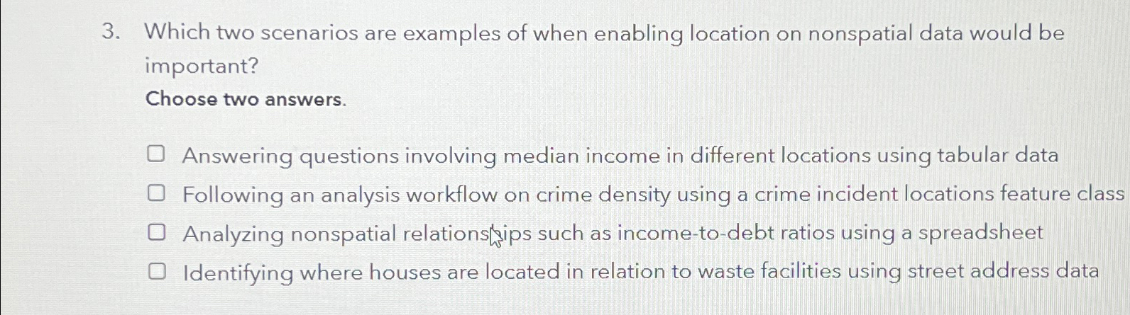Solved Which two scenarios are examples of when enabling | Chegg.com