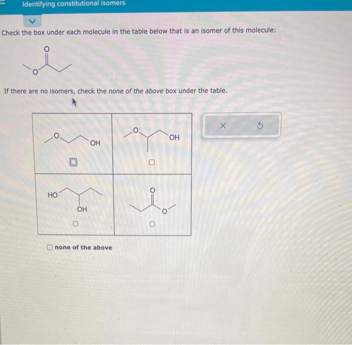Solved Check the box under each molecule in the table below | Chegg.com