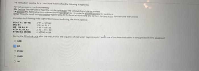Solved The instruction pipeline for a Leadratore machine has | Chegg.com