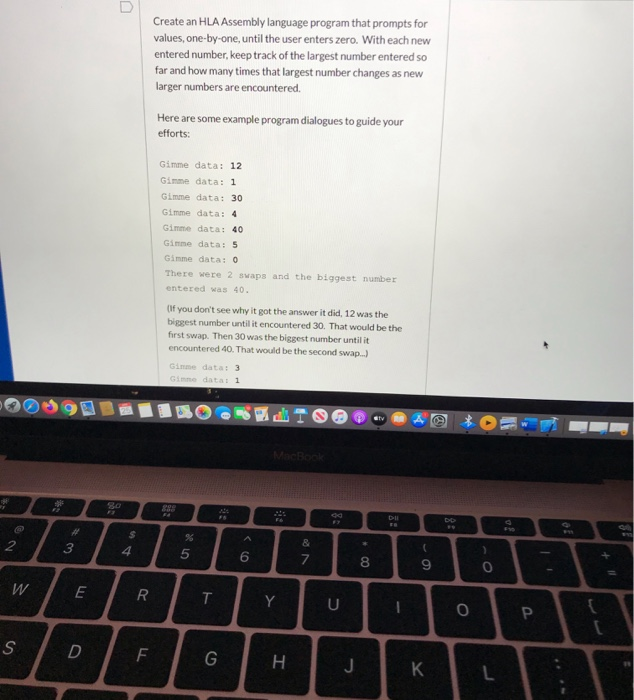 Create an HLA Assembly language program that prompts | Chegg.com