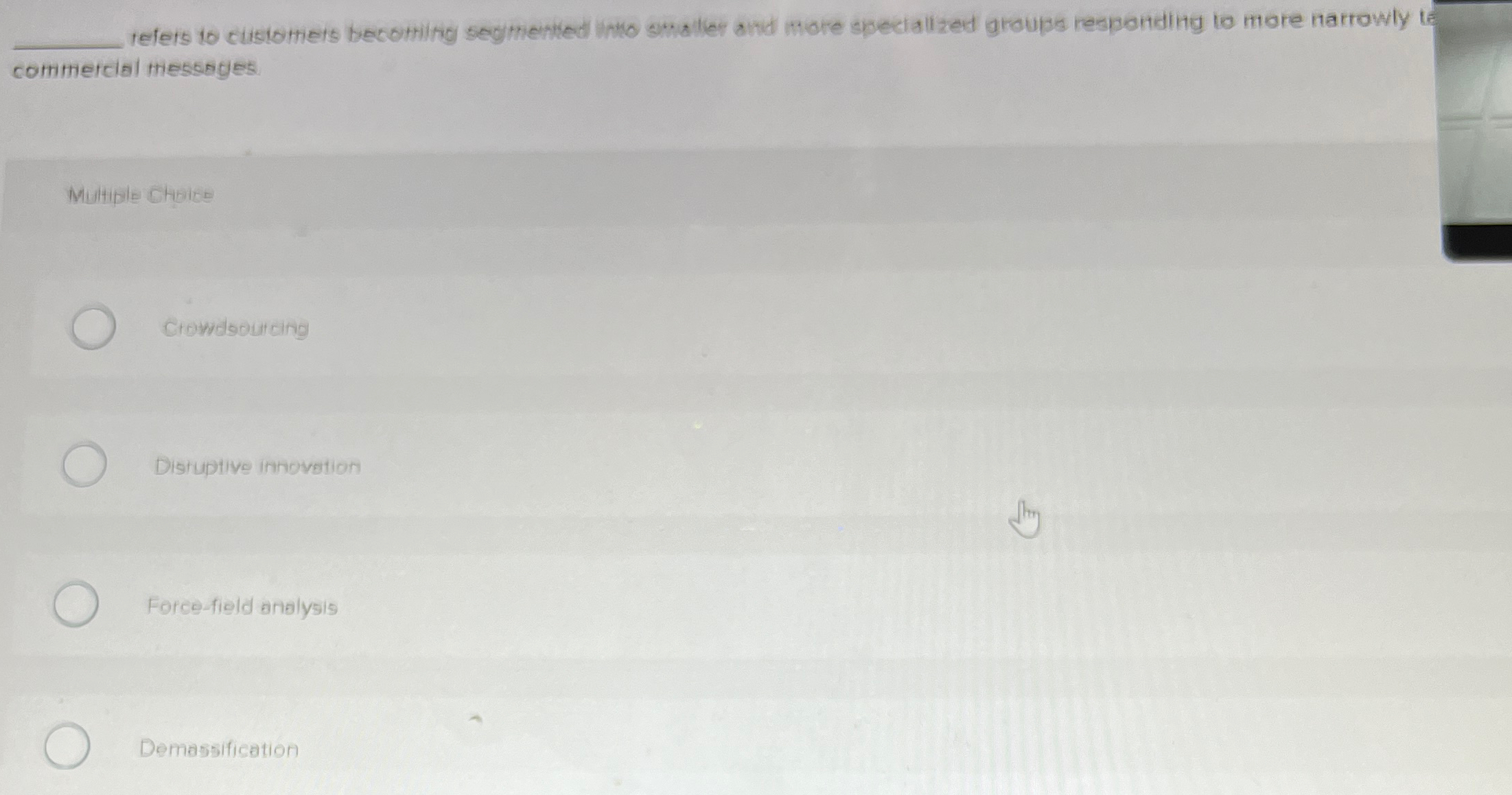 Solved tefets 10 ﻿cusiomets becoming segmented into shaller | Chegg.com
