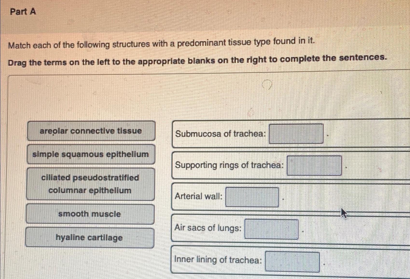 Solved Part AMatch each of the following structures with a | Chegg.com