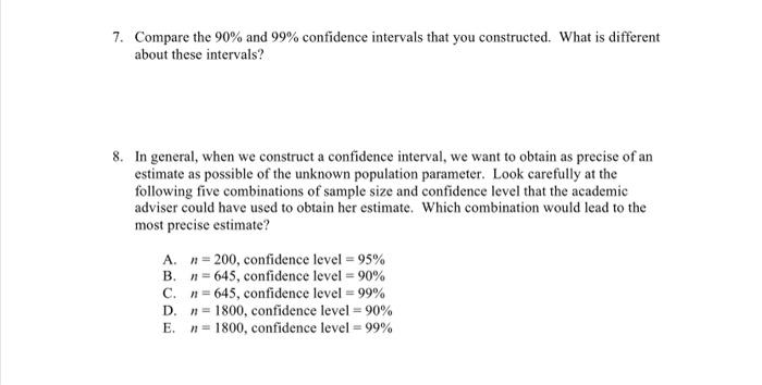 Solved Part 1: More practice constructing and interpreting | Chegg.com