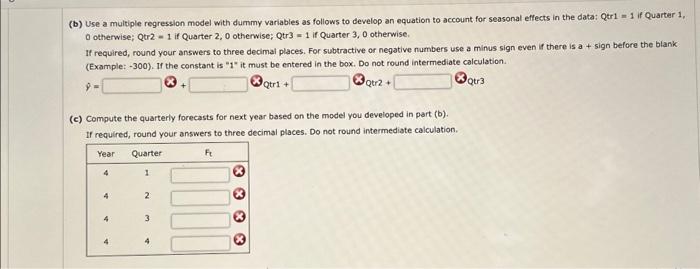 Solved Consider the following time series data. (b) Use a | Chegg.com