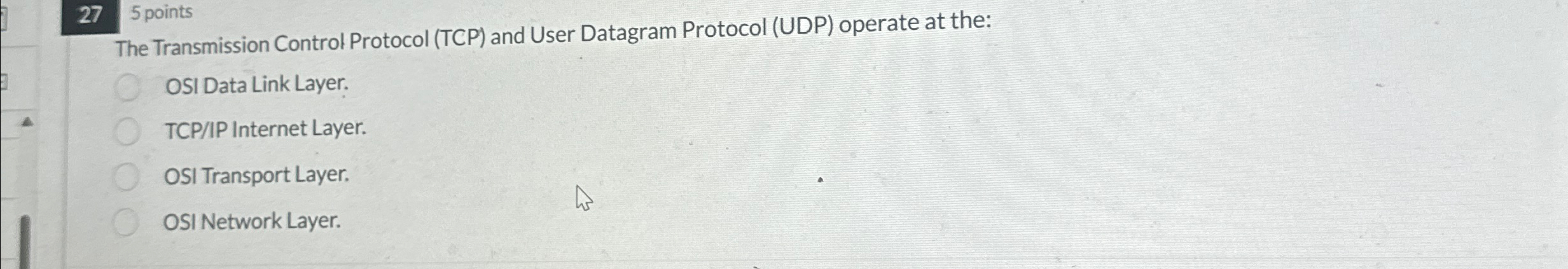 Solved 275 ﻿pointsThe Transmission Control Protocol (TCP) | Chegg.com