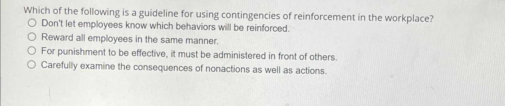 Solved Which of the following is a guideline for using | Chegg.com