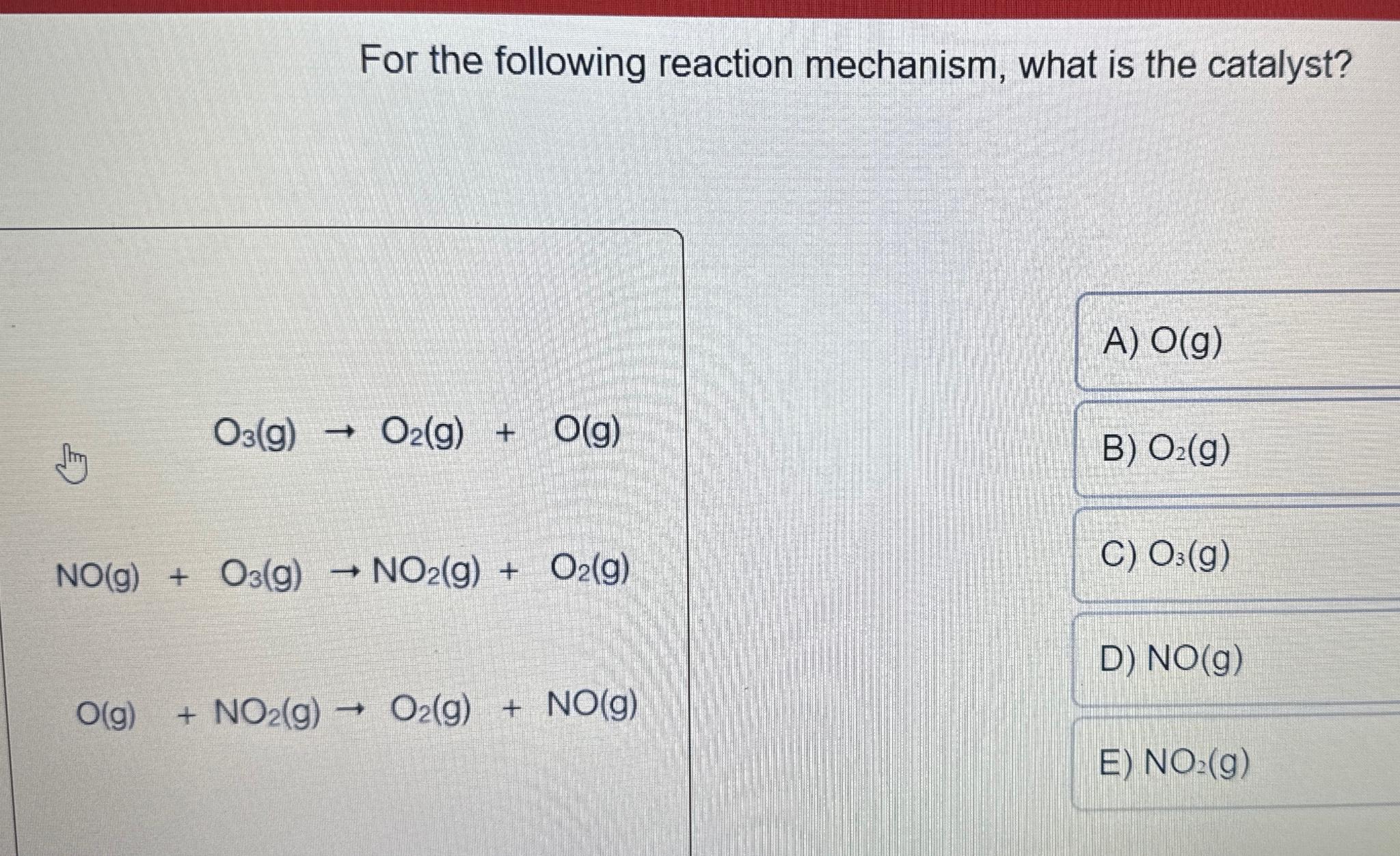 Solved For the following reaction mechanism, what is the | Chegg.com