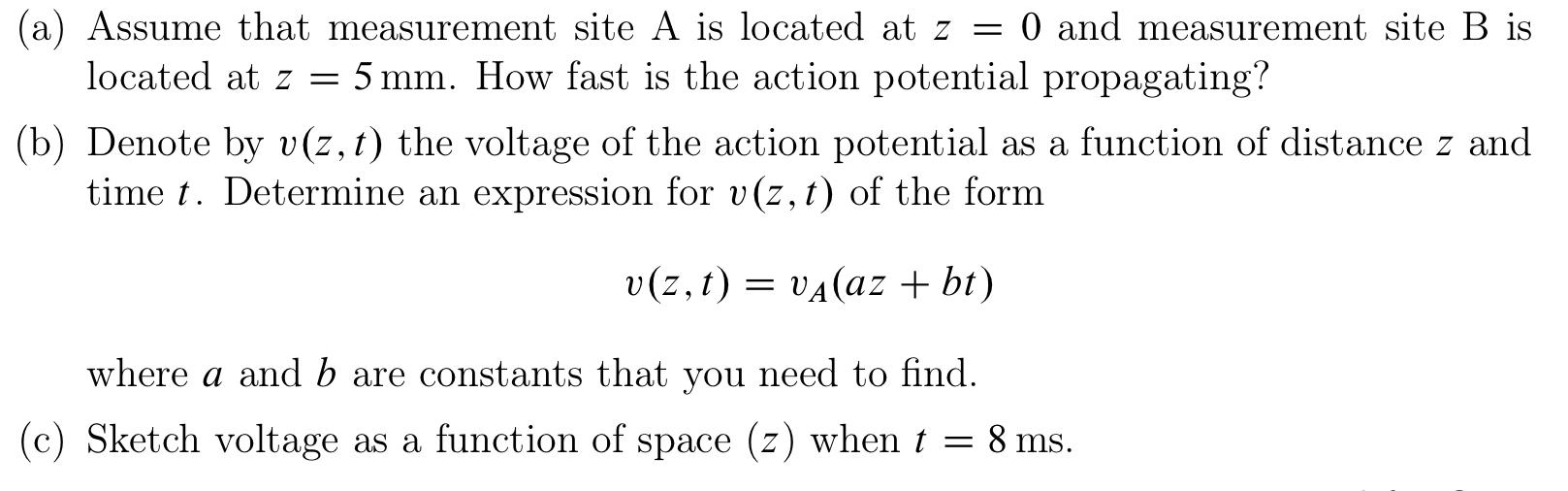 Solved (a) ﻿Assume that measurement site A ﻿is located at | Chegg.com