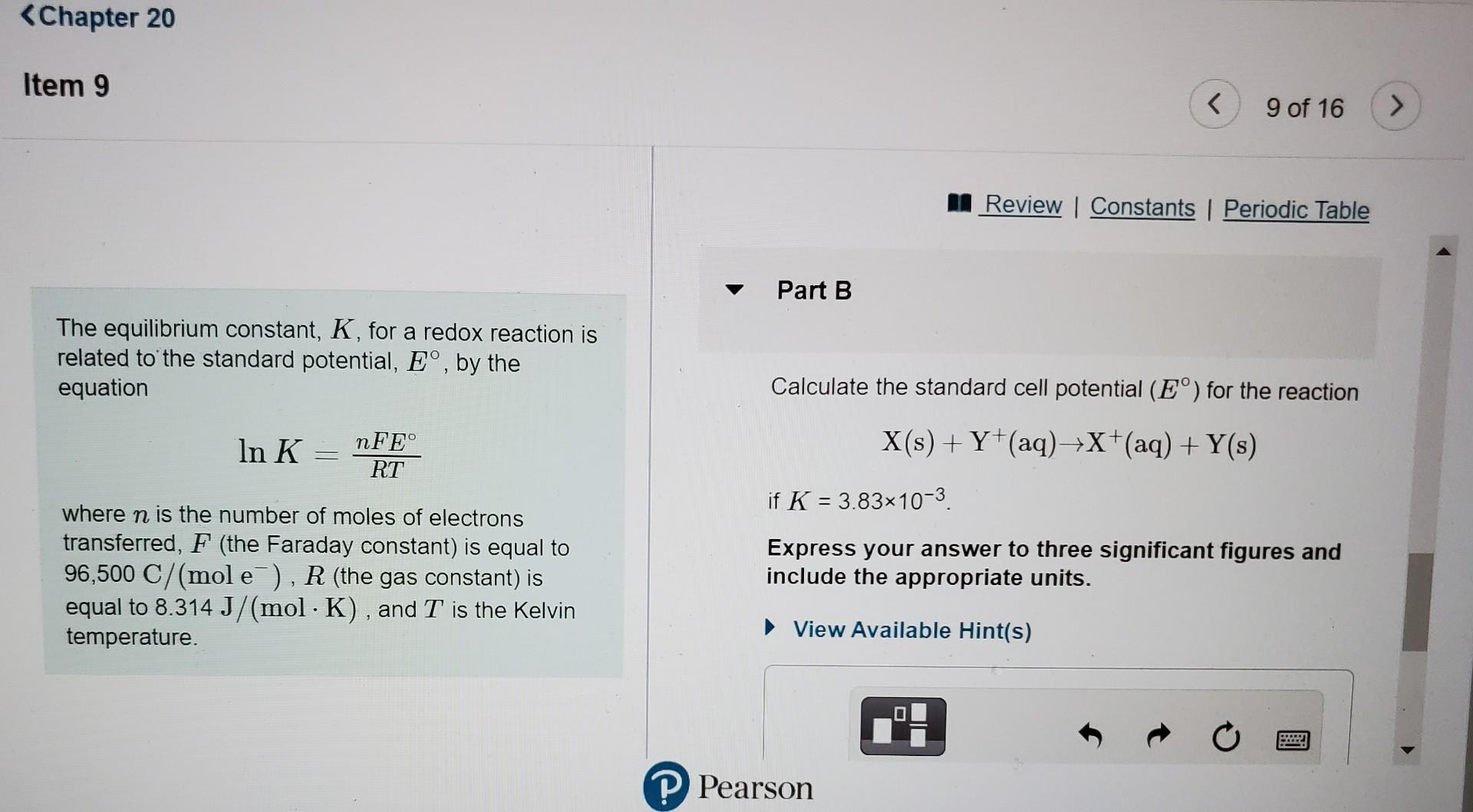 Solved A Review Constants | Periodic Table Part B The | Chegg.com