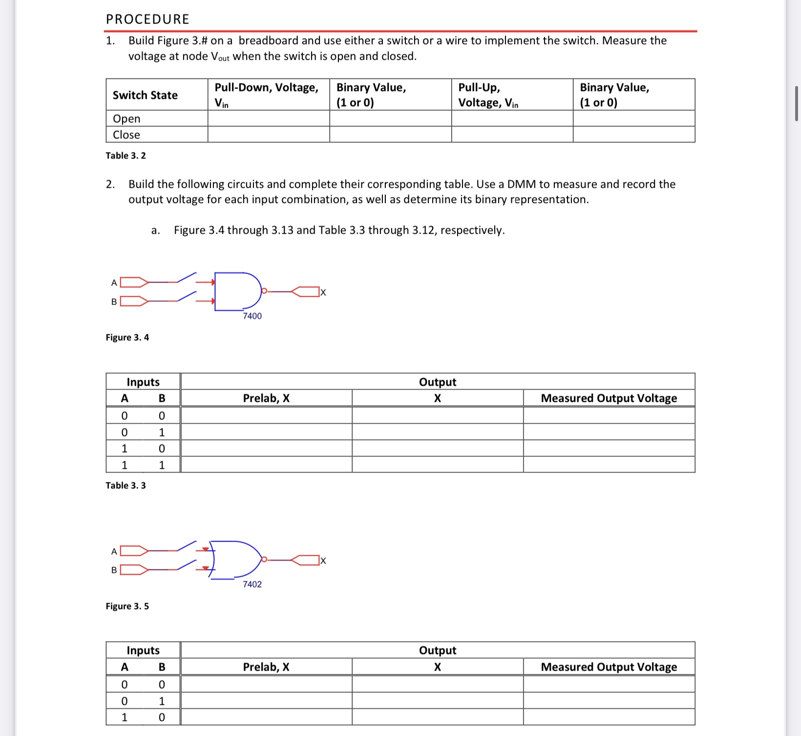 PROCEDUREBuild Figure 3.# on a breadboard and use | Chegg.com